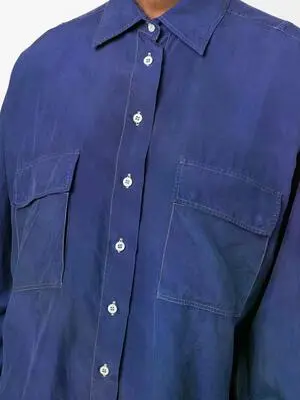 Gucci 1990s Contrast-stitch Silk Shirt