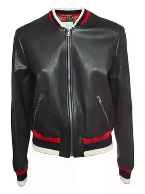 Gucci Leather Bomber Jacket