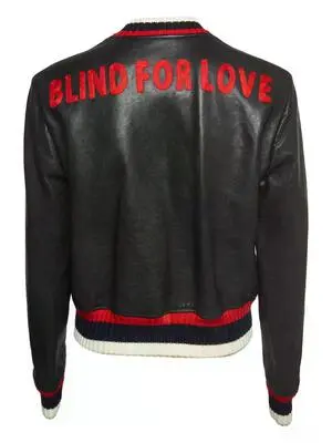 Gucci Leather Bomber Jacket