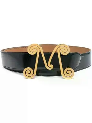 Moschino 2000s Logo-buckle Belt - Black