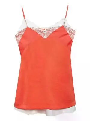 Maje Satin Lace Camisole Top