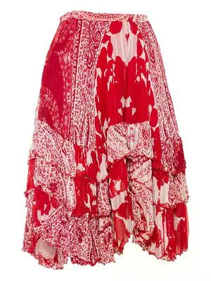 Etro Silk Asymmetric Skirt