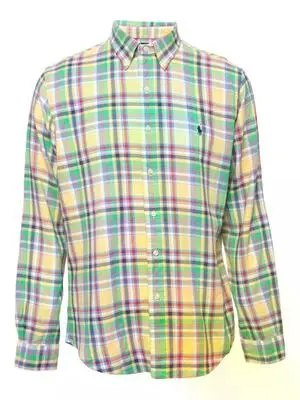 Men's Plaid Yellow Shirts