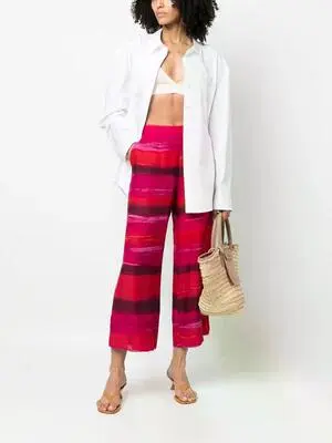 Gianfranco Ferre 1990s Striped Cropped Trousers