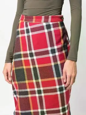 VIVIENNE WESTWOOD Plaid Midi Skirt