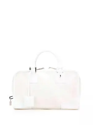 Loewe 2003 Perforated Leather Amazona 28 Handbag - White