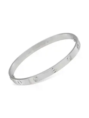 CARTIER 18k White Gold Love Bracelet - Silver