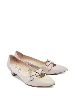 TOD'S 2023 35mm Leather Bow Pumps