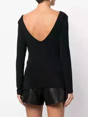 Versace 2000s Sequinned Long-sleeved Top