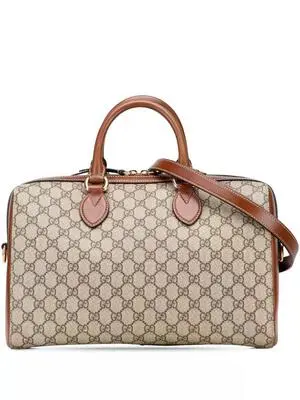 Gucci Gg Supreme Satchel - Brown