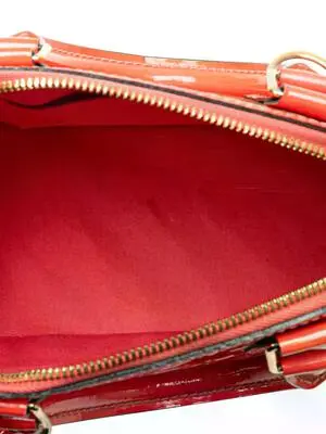 LOUIS VUITTON 2015 Monogram Vernis Alma Bb Satchel - Orange