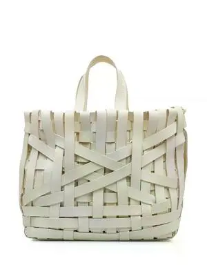 JIL SANDER Woven Basket Leather Handbag