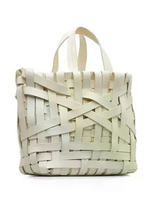 JIL SANDER Woven Basket Leather Handbag