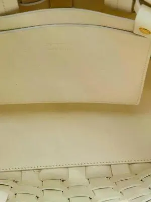 JIL SANDER Woven Basket Leather Handbag