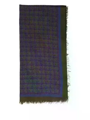 MILA SCHON Linen Scarf - Blue