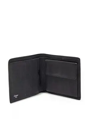 CARTIER Logo-embroidered Leather Wallet