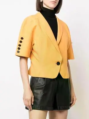 Saint Laurent 1980s Single-breasted Short-sleeved Jacket