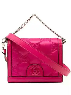 Gucci Gg Embossed Leather Satchel