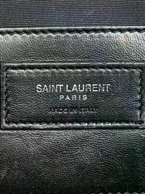 Saint Laurent Pre-owned Medium Monogram Heart Patchwork Chain Wallet