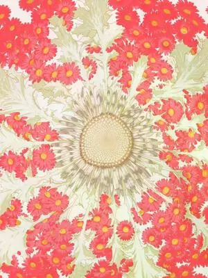 Hermès 1985 Fleurs Et Carlines Silk Scarf