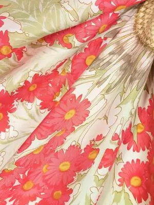 Hermès 1985 Fleurs Et Carlines Silk Scarf