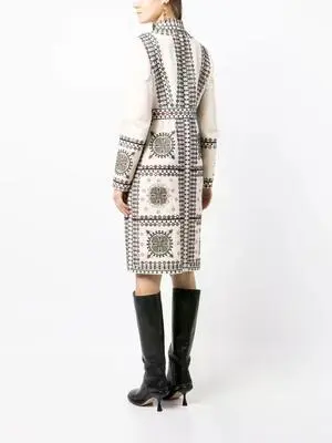 Valentino Garavani Embroidered High-neck Coat