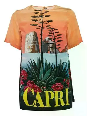 Dolce & Gabbana Silk Short-sleeve T-shirt - Orange
