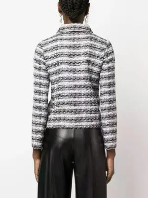 Valentino Garavani 2000s Woven Jacket With Pussy-bow Collar
