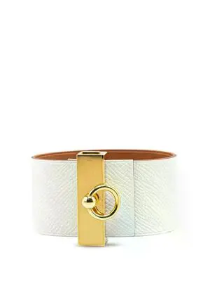 Hermès 2014 Bicolor Epsom Reversible Illusion Bracelet Mm - Gold