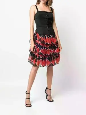 Saint Laurent 1980s Tiered Ruffle Dress