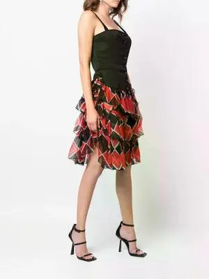 Saint Laurent 1980s Tiered Ruffle Dress
