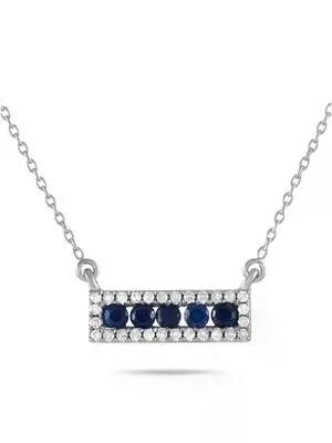 LB EXCLUSIVE 14kt White Gold Sapphire Necklace - Silver