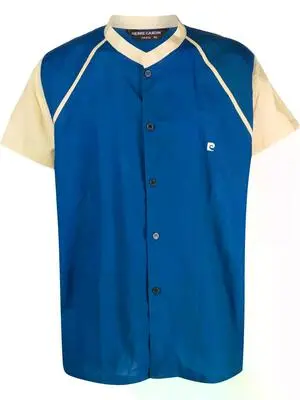 Pierre Cardin 1980s Piping Detailing Short-sleeved Shirt - Blue