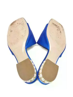 NICHOLAS KIRKWOOD Pearl Embellished Satin Sandals