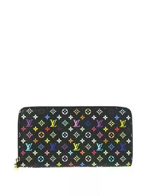 LOUIS VUITTON X Takashi Murakami 2016 Monogram Zip-around Wallet - Black