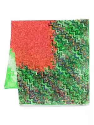 Missoni 2000s Mix-print Scarf - Green