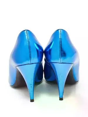 Saint Laurent 90mm Metallic Leather Pumps