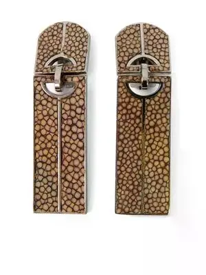 Dior 1990s Drop Clip-on Earrings - Brown