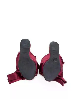 N°21 Satin Bow-detail Sandals - Red