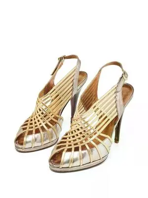 Roberto Cavalli 100mm Leather Heeled Sandals