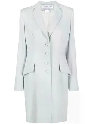 Dior 1990s Single-breasted Textured Coat