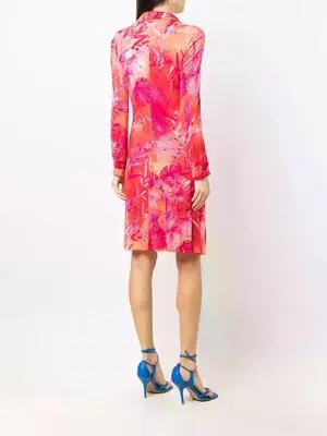 Versace 2000s Jungle Print Silk Dress