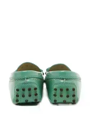 TOD'S Leather Loafers - Green