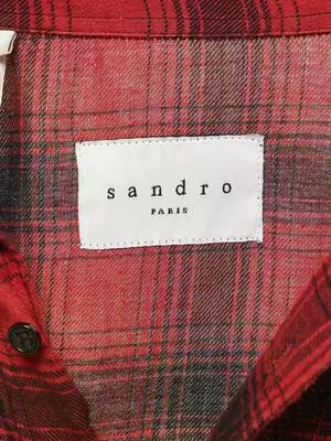 Sandro Plaid Cotton Shirt