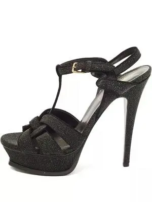 Saint Laurent 145mm Platform T-strap Sandals