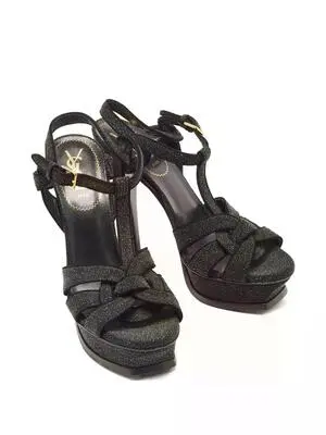 Saint Laurent 145mm Platform T-strap Sandals
