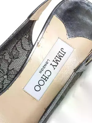 JIMMY CHOO 105mm Lace Slingback Sandals