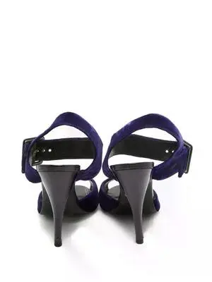Pierre Hardy 115mm Velvet Sandals With Buckle Detail