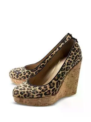 STUART WEITZMAN 125mm Leopard-print Wedge Pumps