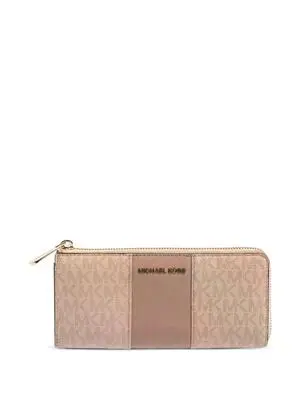 Michael Kors Pre-owned Monogram Zip Wallet - Neutrals